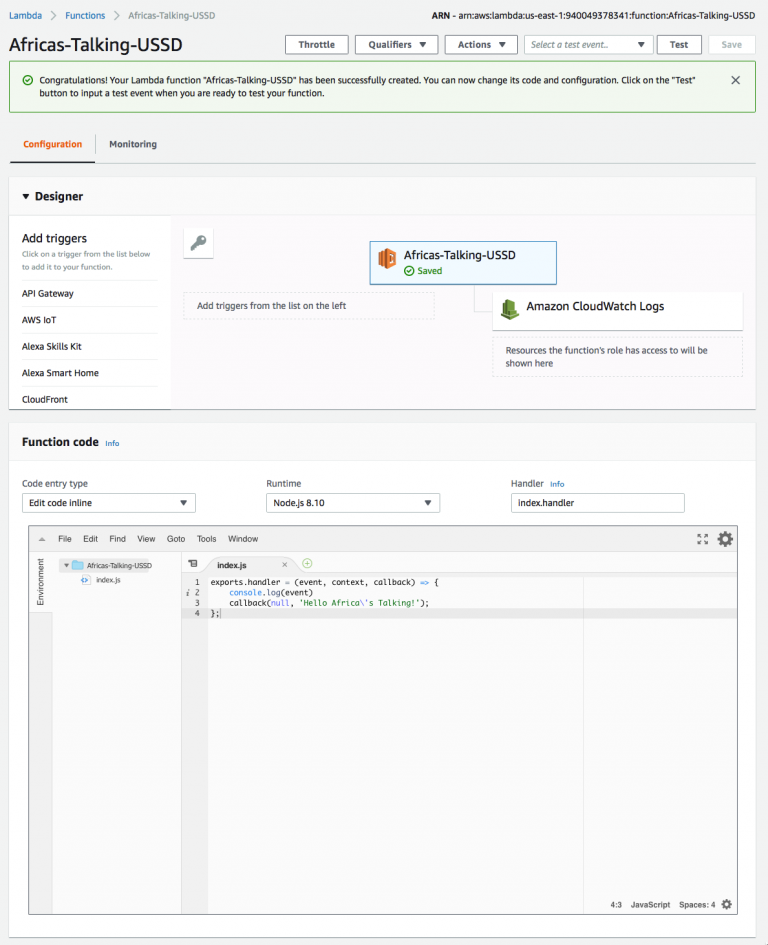 Serverless USSD with Africa’s Talking — Part 1 - BFA Global